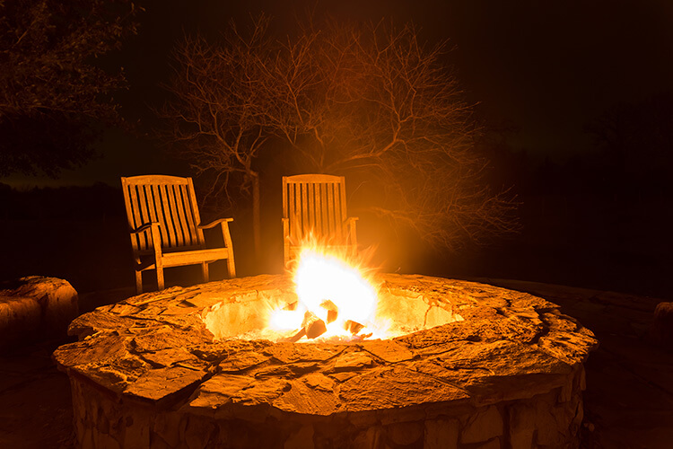 Fire Pit At Night